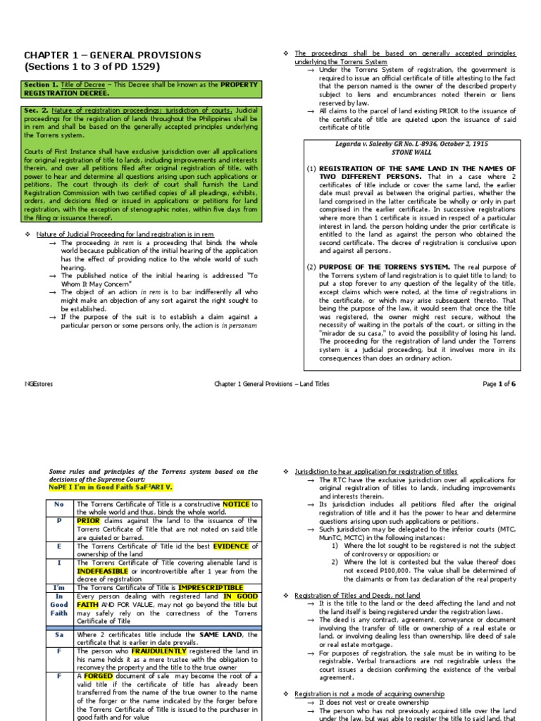 Chapter 1 Notes On Land | Download Free PDF | Ownership | Deed