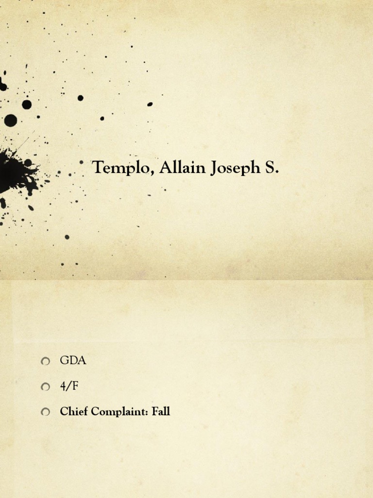 Templo, Allain Joseph S | PDF | Bone | Fracture