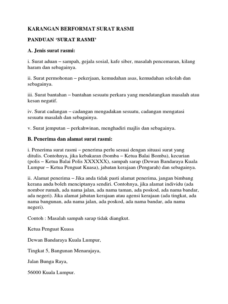 Karangan Berformat | PDF