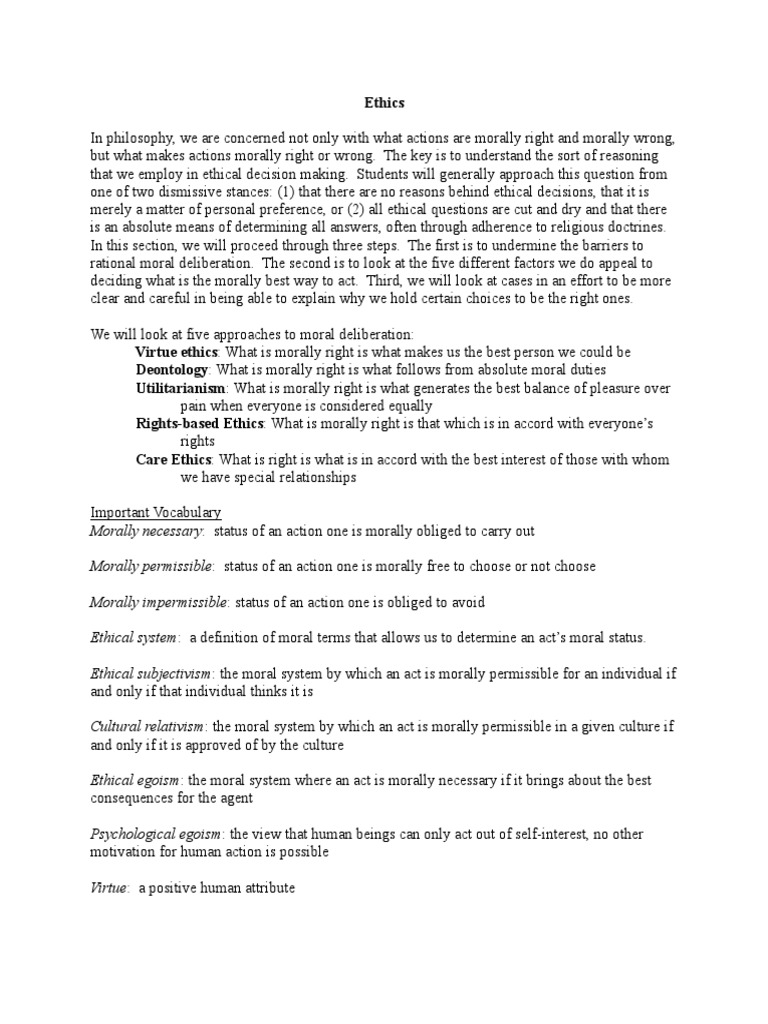 Ethics Module | PDF | Divine Command Theory | Morality