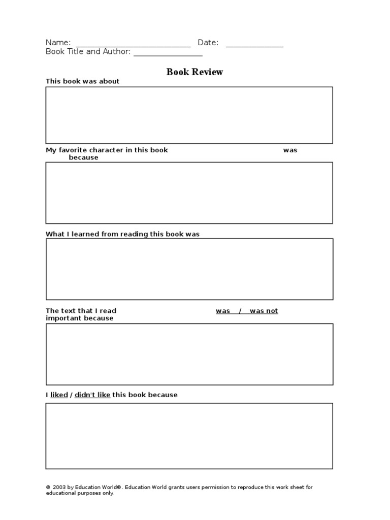 After-Reading Evaluation Form | PDF