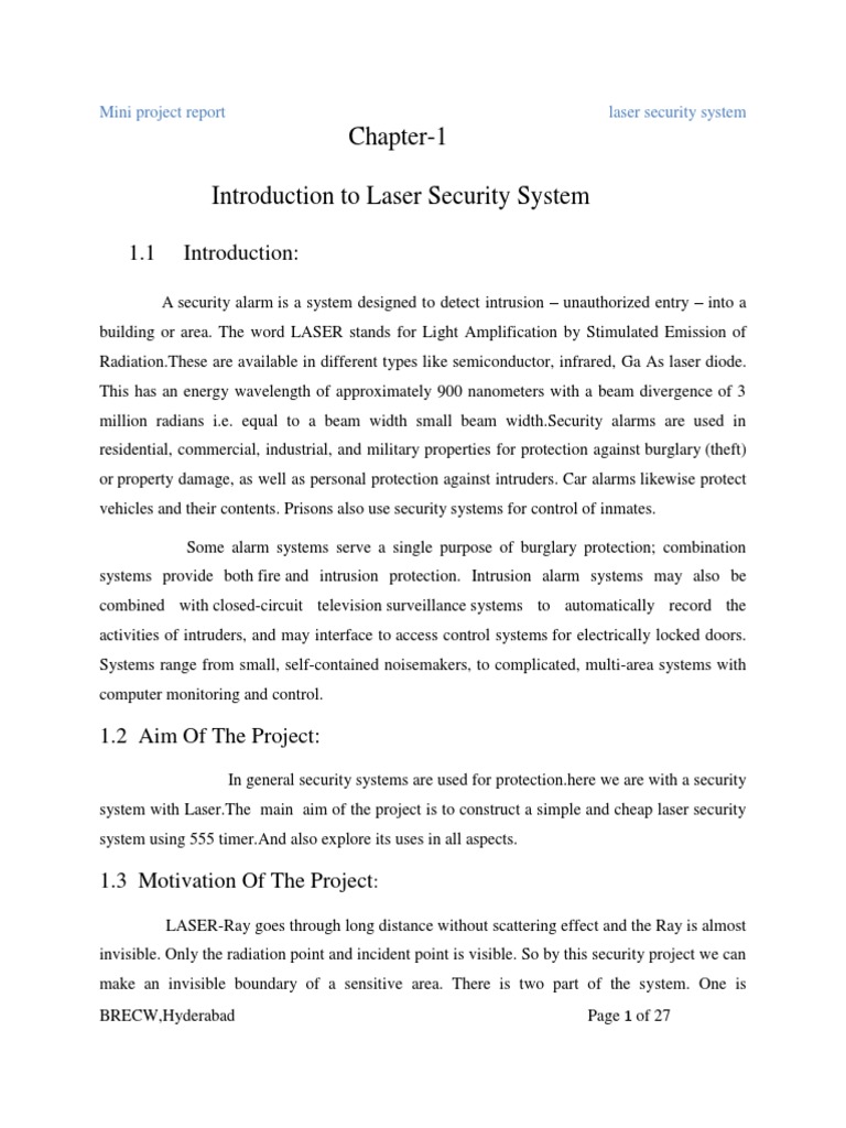 Chapter-1 Introduction To Laser Security | PDF | Manufactured Goods ...