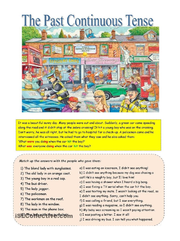 Past Continuous Tense | PDF