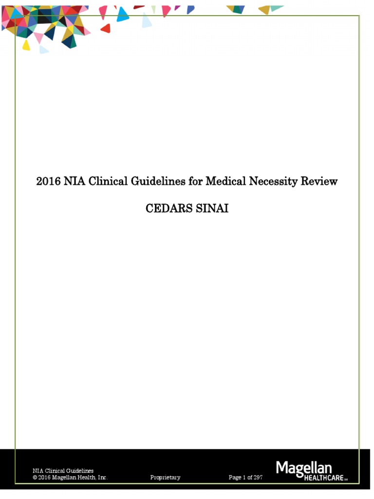 2016 Nia Clinical Guidelines Cedar Sinai PDF | PDF | Ct Scan | Brain Tumor
