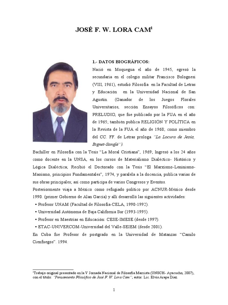 José Lora Cam PDF | PDF | marxismo | Karl Marx