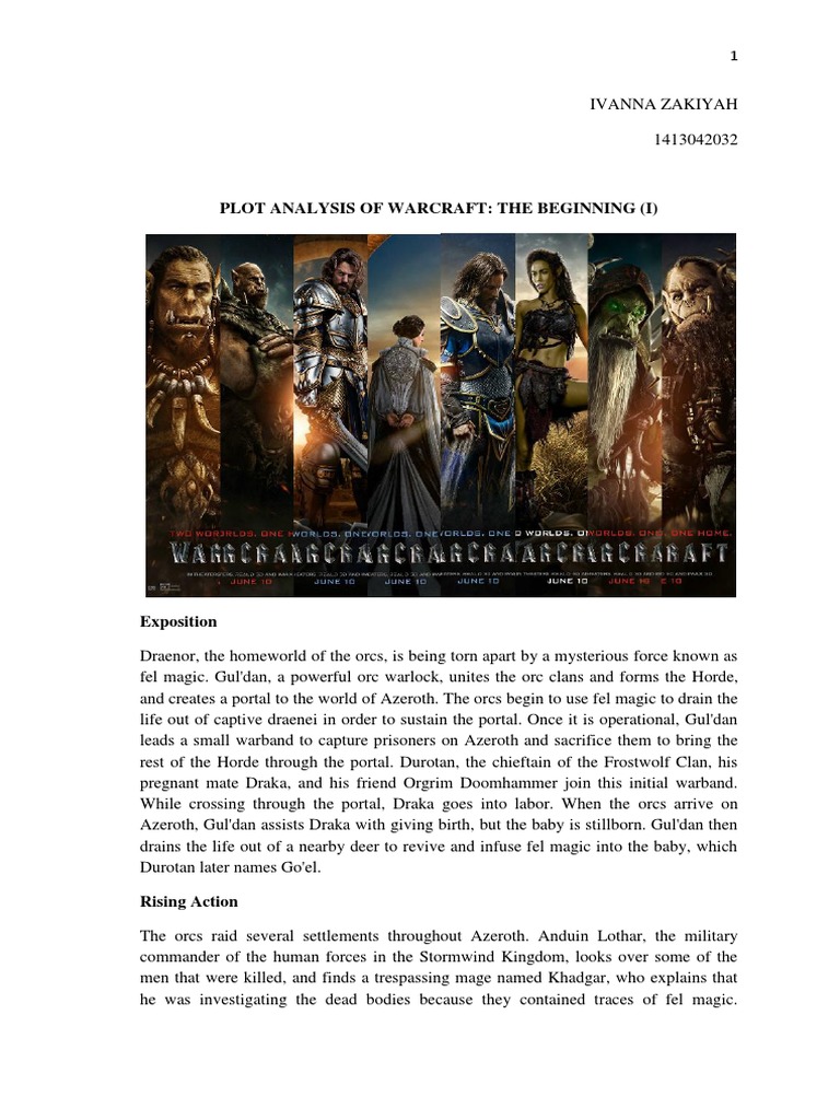 Plot Analysis of Warcraft: The Beginning (I) | PDF | Blizzard ...
