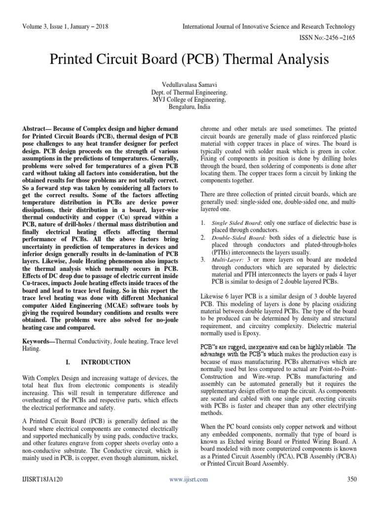 Printed Circuit Board PCB Thermal Analysis | PDF | Printed Circuit ...