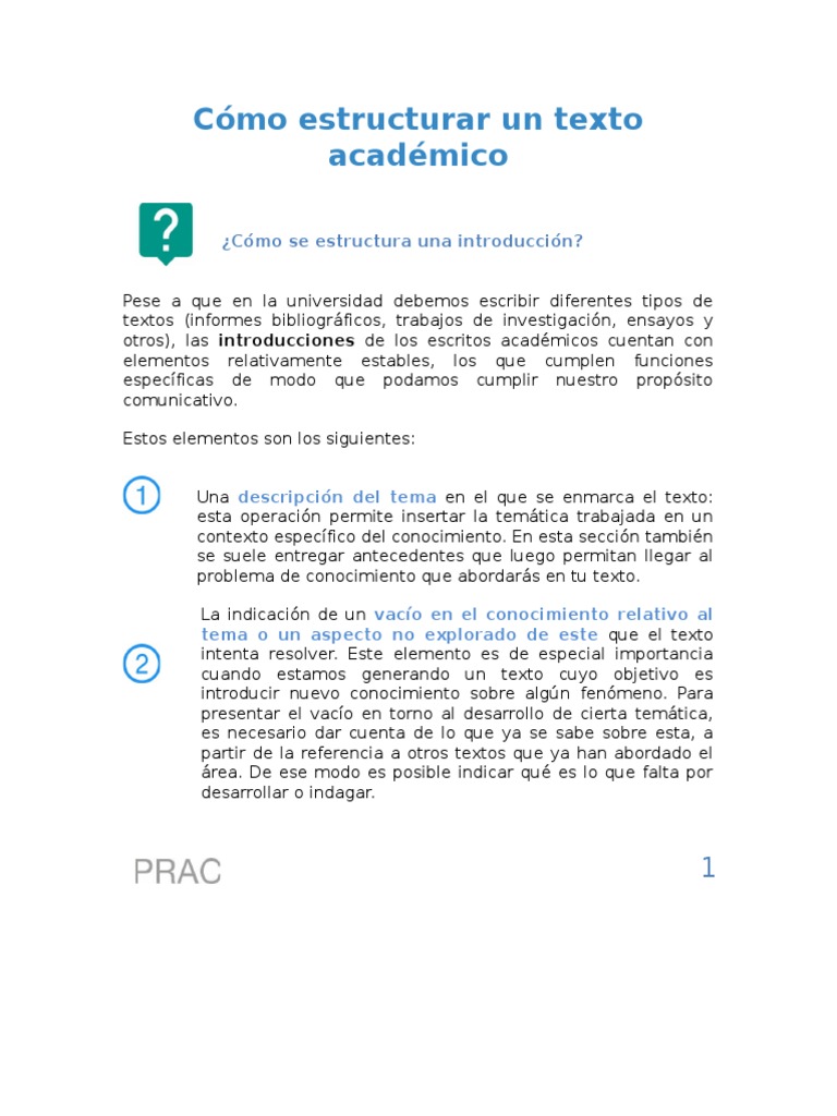 13 Como Estructurar Un Texto Academico (1) | Conocimiento | Ensayos ... 13 Como Estructurar Un Texto Academico (1) | Conocimiento | Ensayos ...