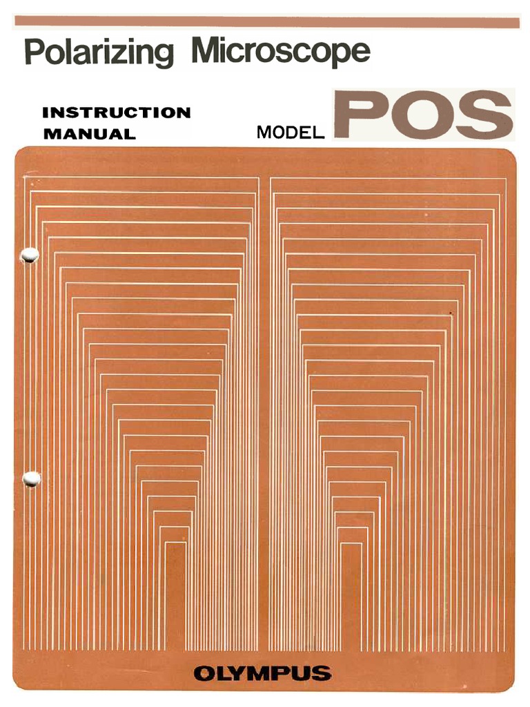 Instruction Manual Olympus Polarizing Microscope | PDF | Optics | Aperture