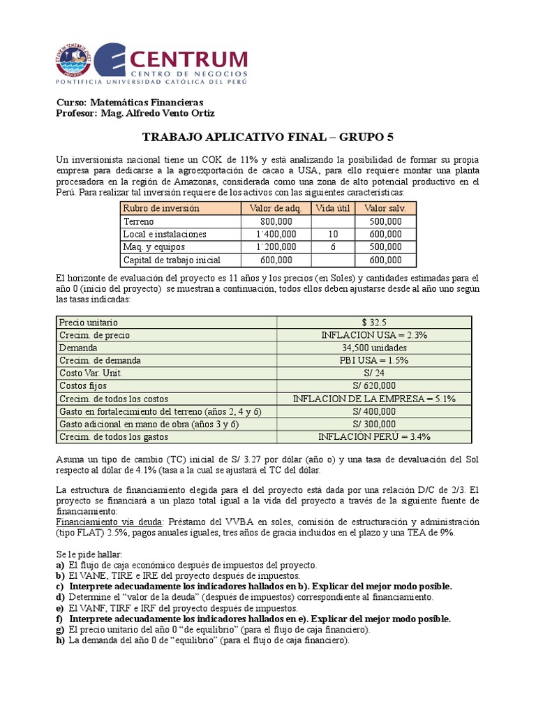 Taf - Grupo 5 | PDF | Inflación | Impuestos