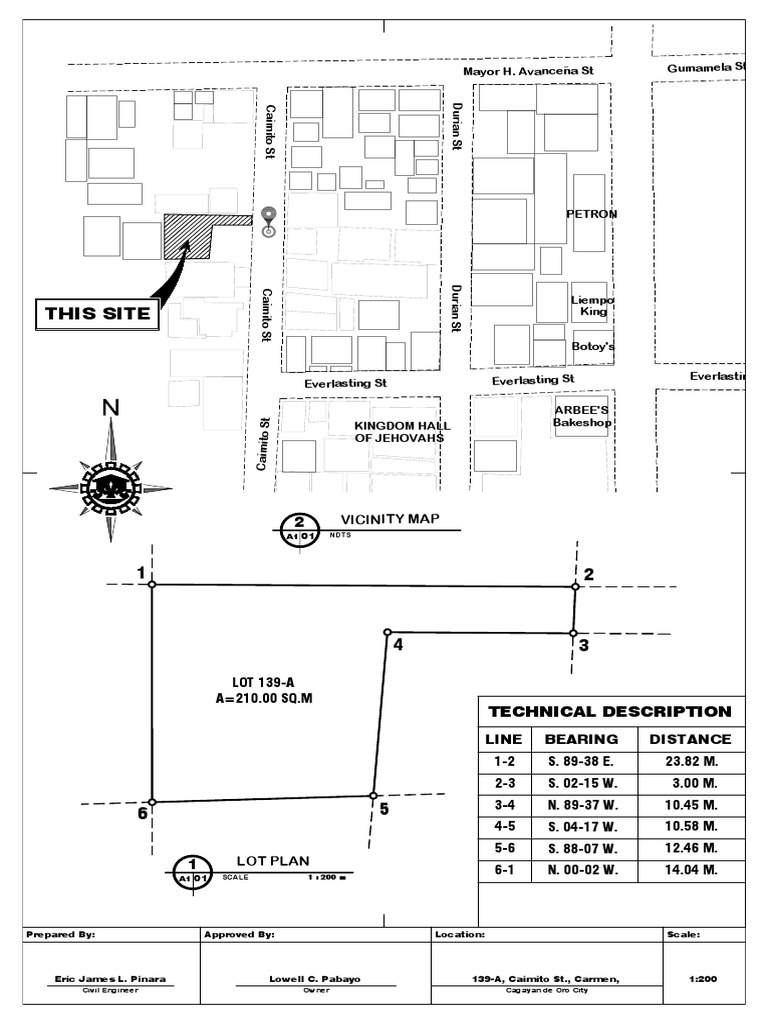 Lot Plan & Vicinity Map | PDF