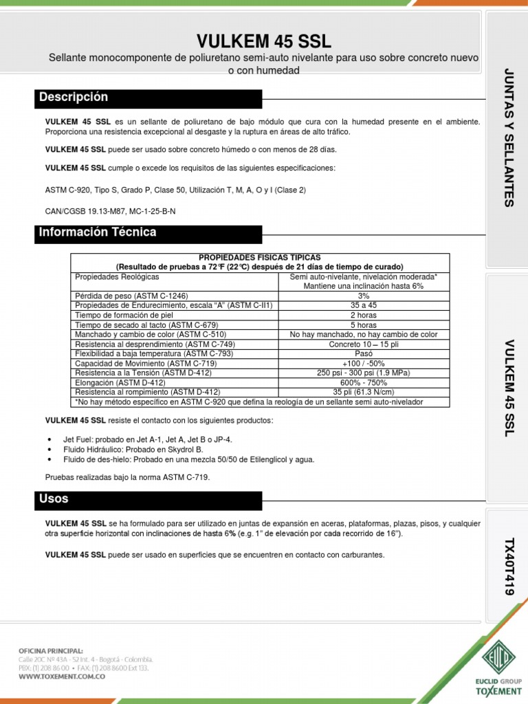Vulkem 45 SSL | Aluminio | Transport Layer Security