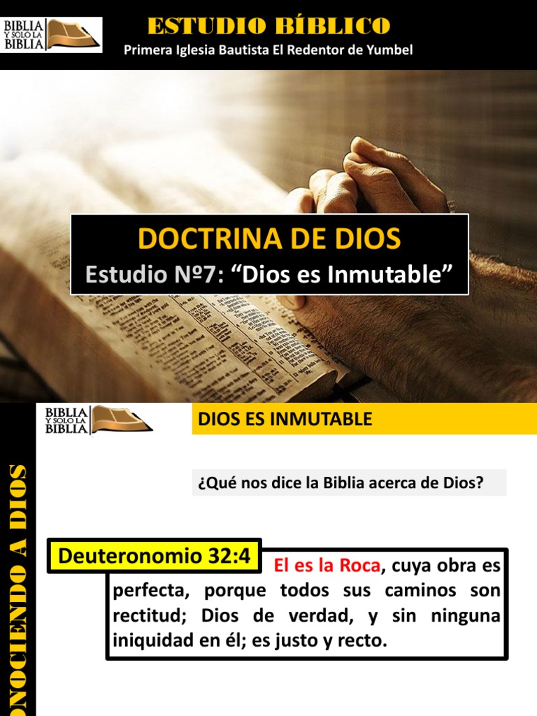 Discipulado #7 Dios Es Inmutable | PDF | Cristo (título) | Dios