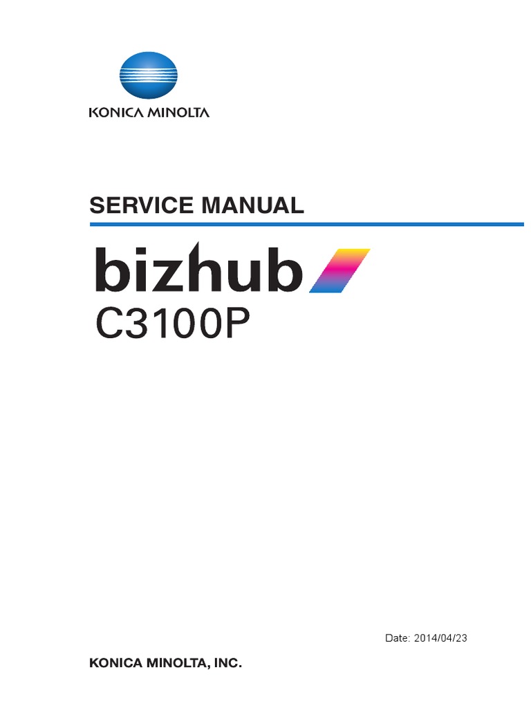 Konica-Minolta Bizhub c3100p | PDF | Manufactured Goods | Science
