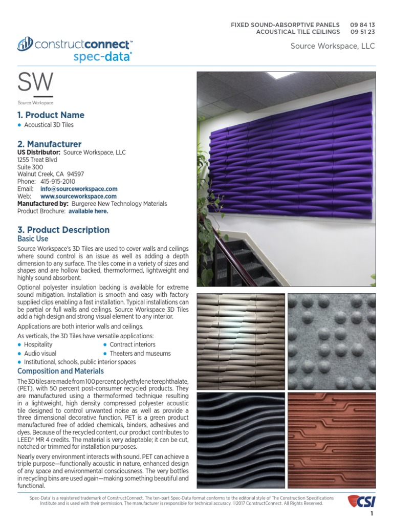 PET Specification Data Sheet For Tiles 2017 | PDF | Tile | Recycling