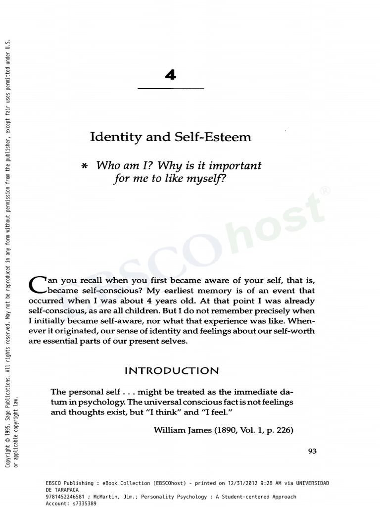 1 Identidad y Autoestima | PDF | Self | Self Esteem
