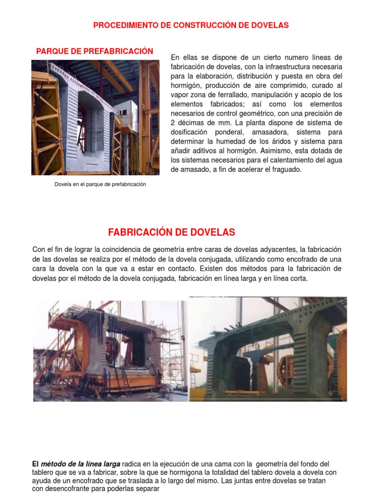 Procedimiento de Construcción de Dovelas | PDF | Science | Ingeniería