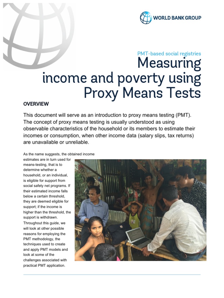 Measuring Income and Poverty Using Proxy Means Tests | PDF | Regression ...