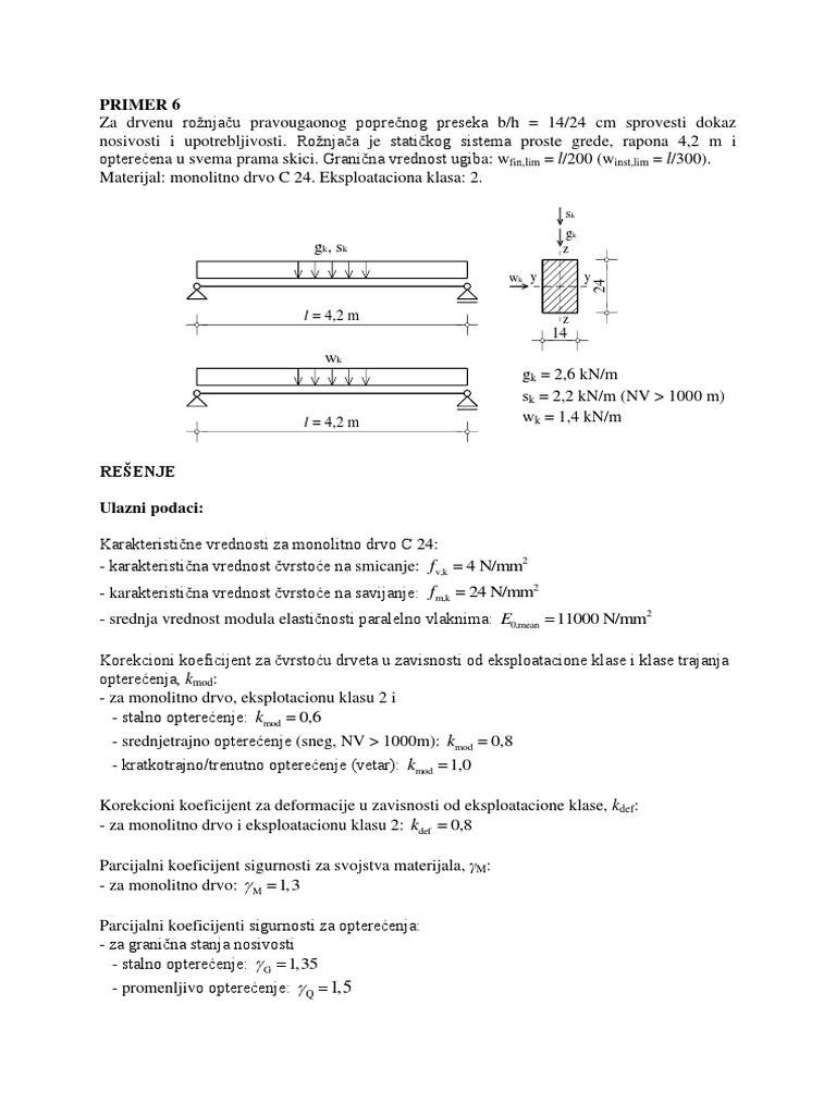 Primeri Za Drvene Konstrukcije II Deo 1506942096968 | PDF