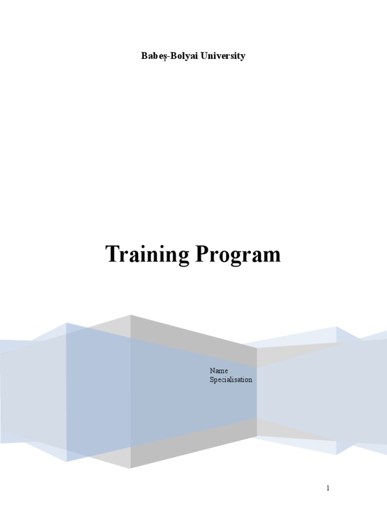 Training Plan Structure | PDF | Creativity | Employment