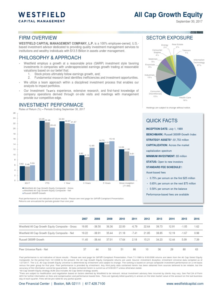 All Cap Growth Equity Fact Sheet - September 2017 - FINAL | PDF ...