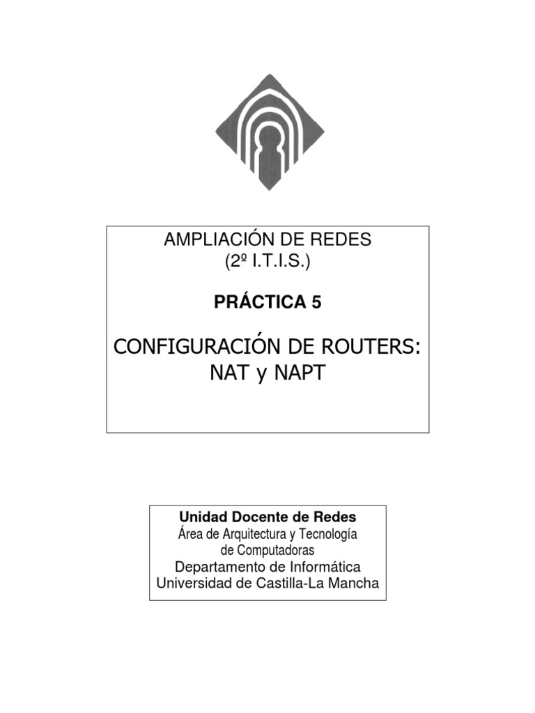 Configuración de Routers: Nat Y Napt: Ampliación de Redes (2º I.T.I.S.) | PDF | Dirección IP ...