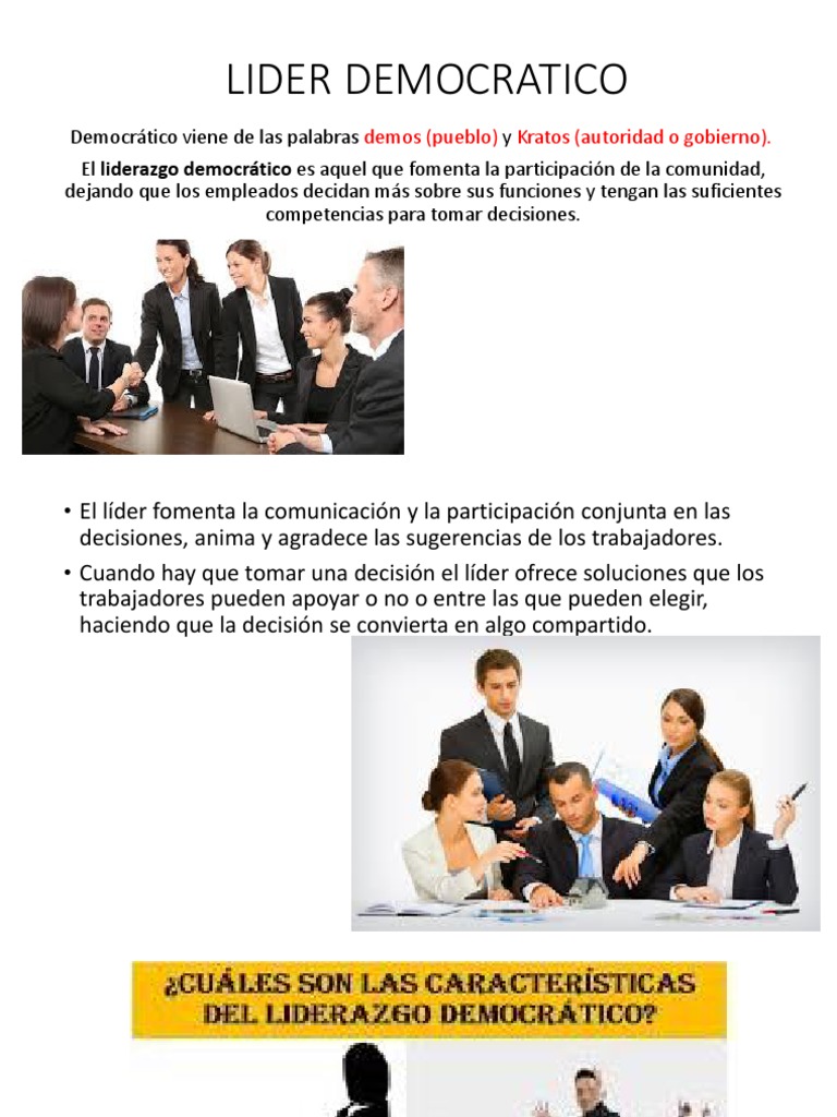 Lider Democratico | PDF | Liderazgo | Toma de decisiones