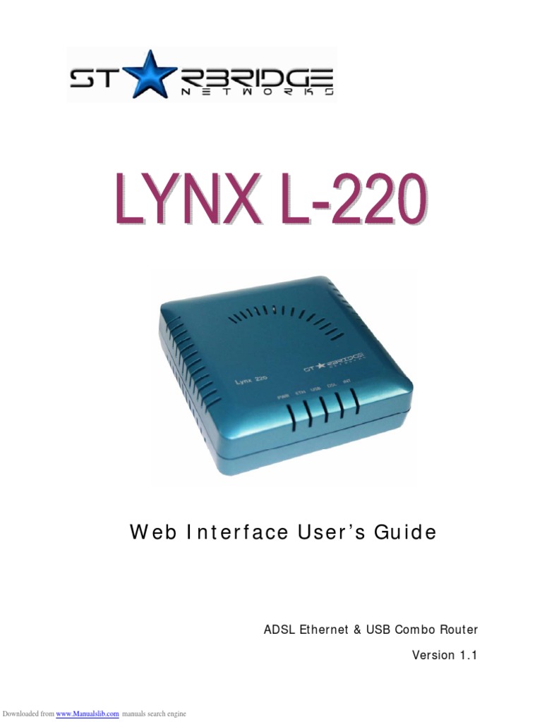 Web Interface User's Guide: ADSL Ethernet & USB Combo Router | PDF ...