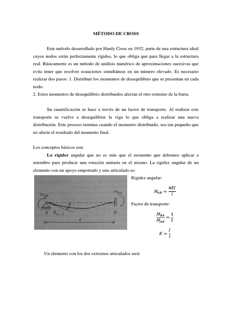 Método de Cross | PDF | Rigidez | Física