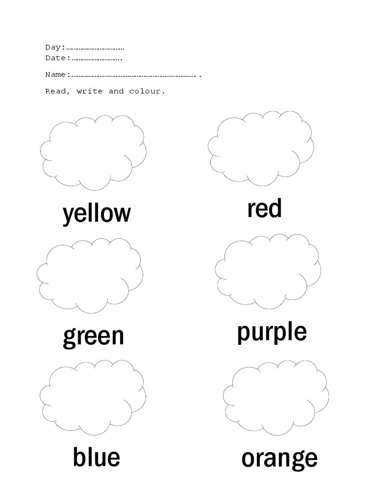 Colour Worksheet | PDF