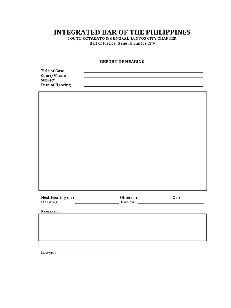 Ibp Hearing Sheet | PDF