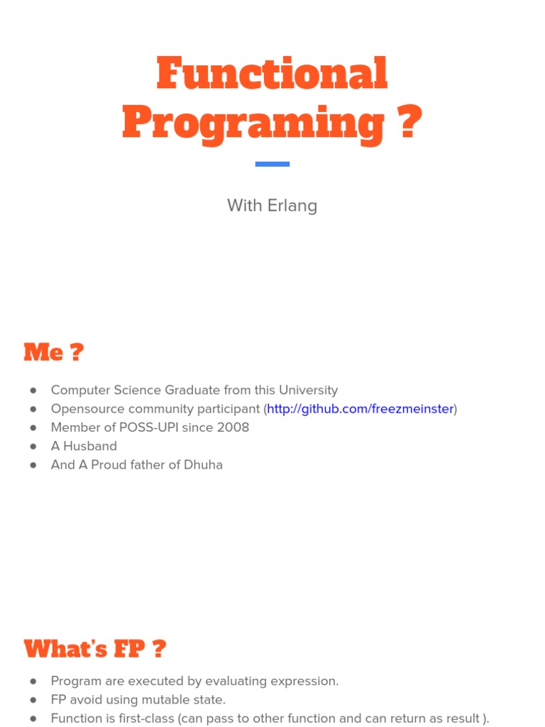 Functional Programing Intro Dengan Erlang | PDF