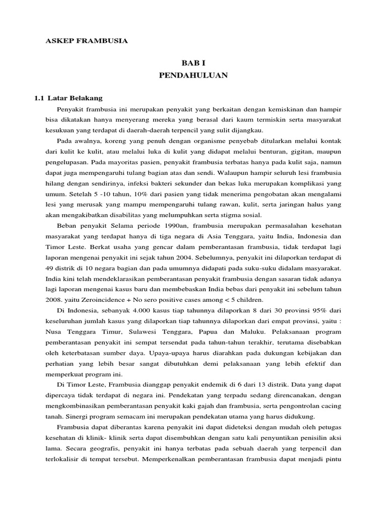 Pemberantasan Penyakit Frambusia | PDF