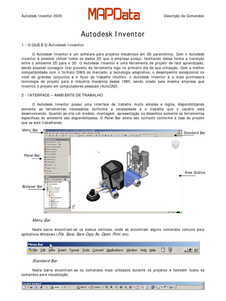 Apostila Completa Autodesk Inventor 2009 Pdf Curva Dimensão