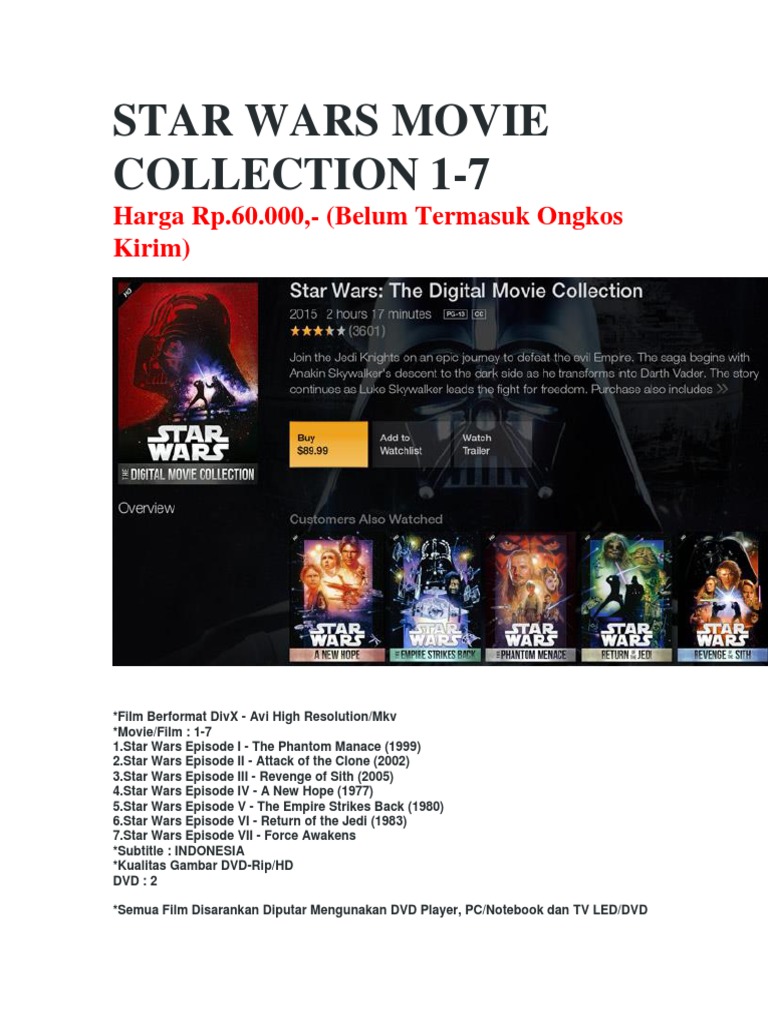 Star Wars Movie Collection 1 | PDF | Games & Activities
