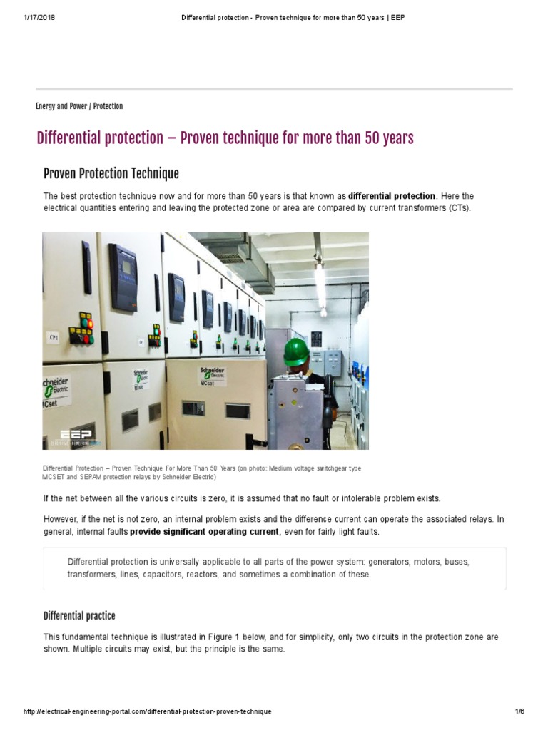 Differential Protection - Proven Technique For More Than 50 Years - EEP ...