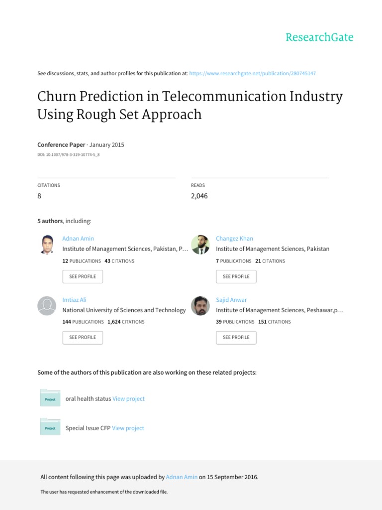 Churn Prediction | PDF | Test Set | Statistical Classification