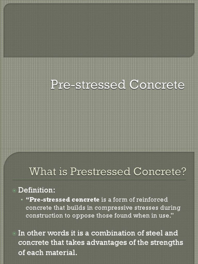 Prestressed Concrete | PDF | Prestressed Concrete | Concrete