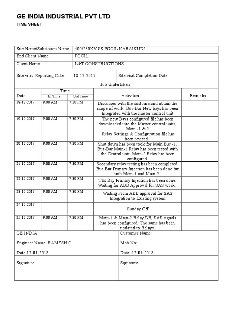 L&T Timesheet | PDF | Electrical Engineering | Computing