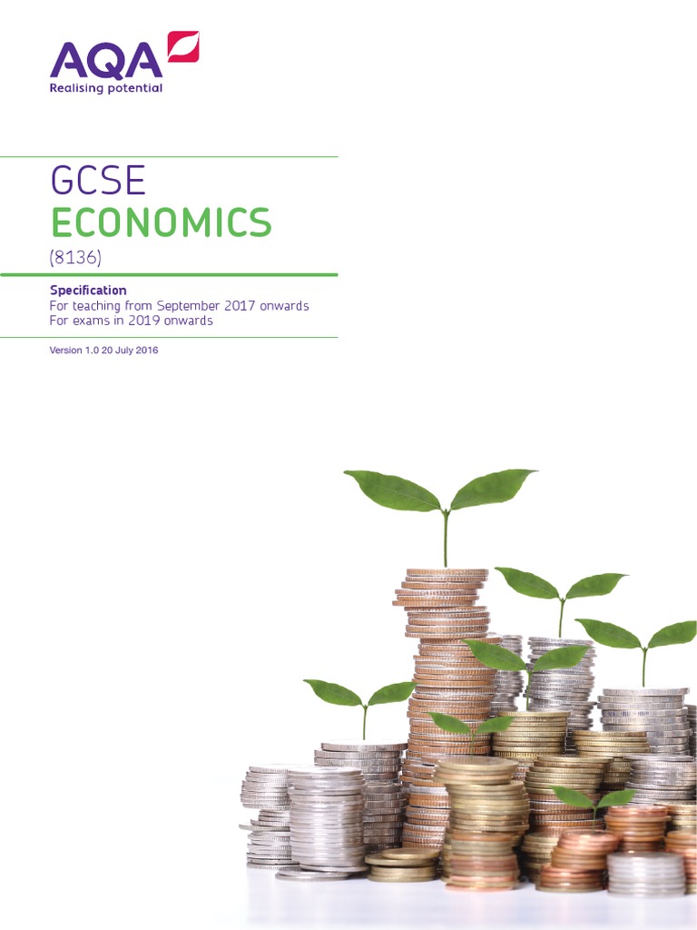 Aqa Gcse Economics Specification | PDF | Demand | Price Elasticity Of ...