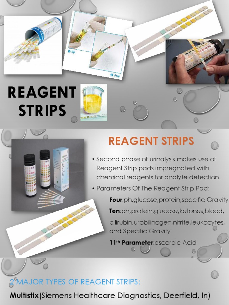 Urinalysis Reagent Strips Guide | PDF | Urine | Chemical Substances