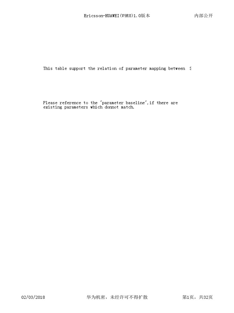 NPT 2g Parameters Huawei 01072009 | PDF