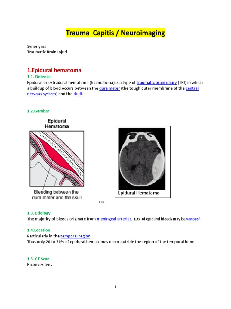 Classification, Diagnosis, and Management of Traumatic Brain Injuries ...