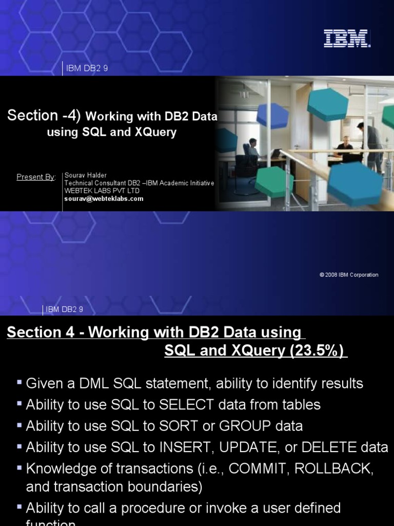 4 Working With Db2 Data Using Sql And Xquery Pdf Sql Data Serialization Formats