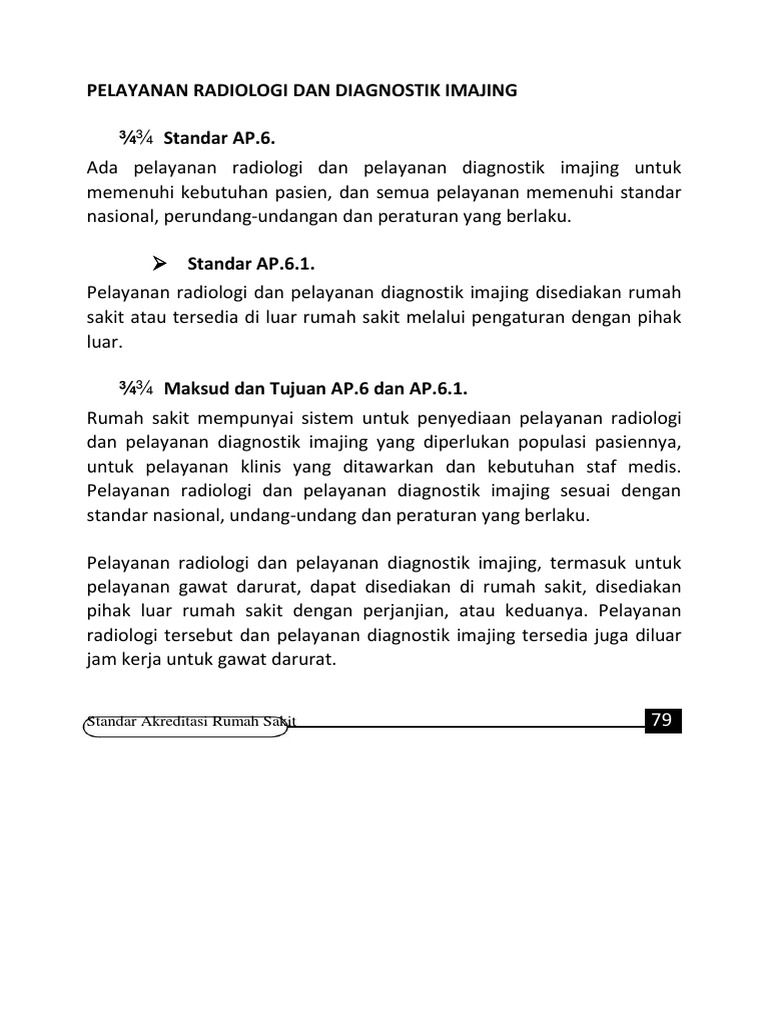 AP 6 Pelayanan Radiologi Dan Diagnostik Imajing | PDF