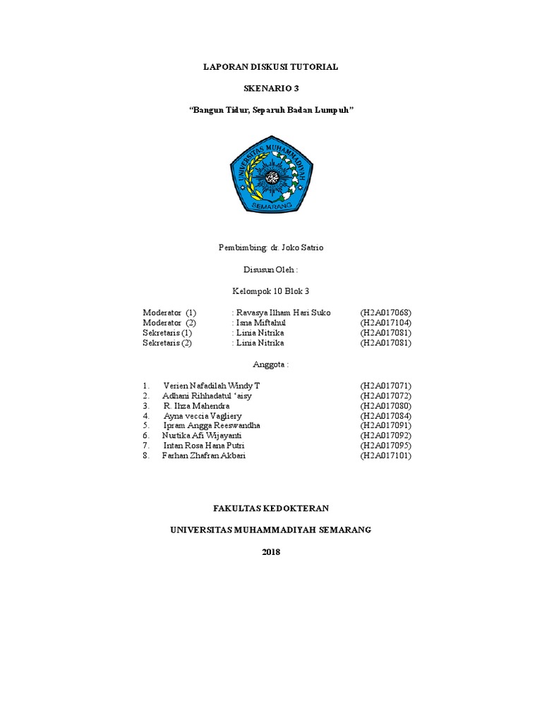 Cover Tutorial Blok 3 Sken 3 | PDF | Kesehatan Holistik