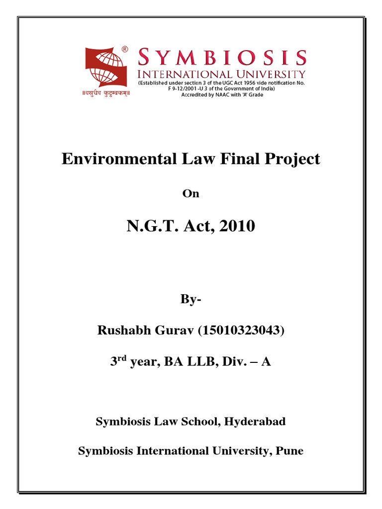 Envi Final Rushabh | PDF | Separation Of Powers | Judiciaries