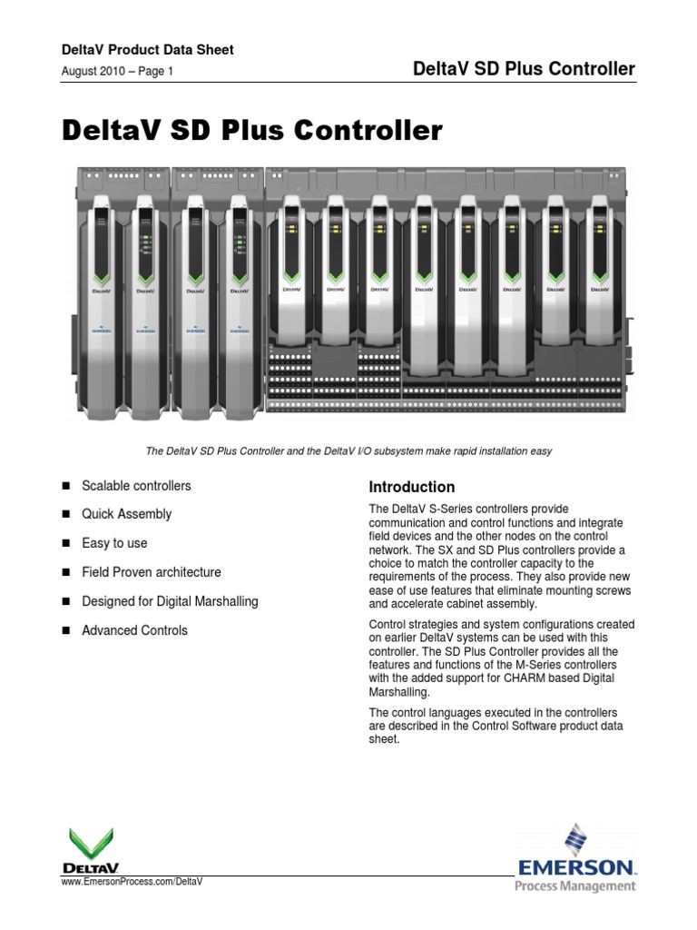 Deltav SD Plus Controller (2010) | PDF | Input/Output | Scalability