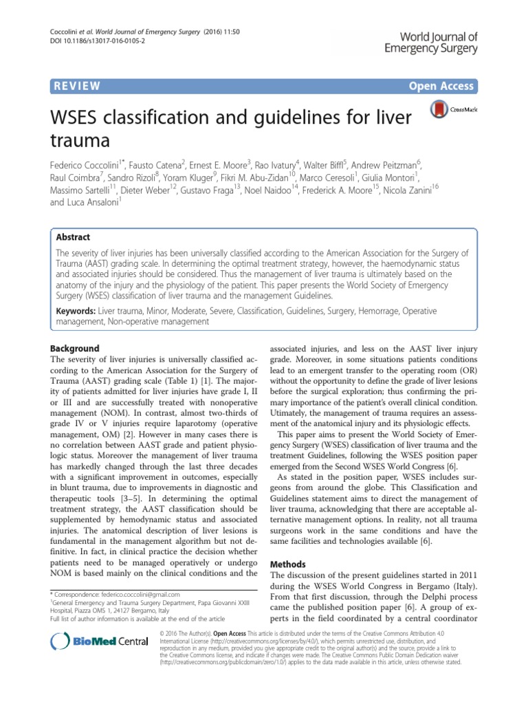 Guideline For Liver Trauma | PDF | Major Trauma | Ct Scan