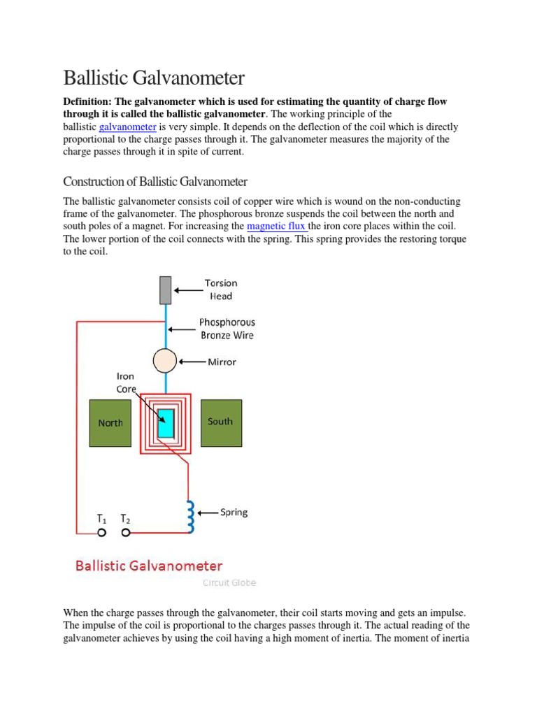 Ballistic Galvanometer | Download Free PDF | Inductor | Capacitor